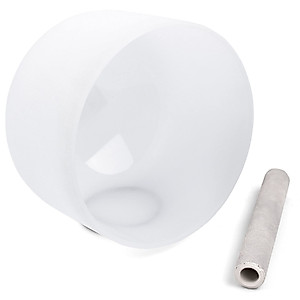 Crystal Singing Bowl, 8 Inch 440Hz Sound Bowl C Note Root Chakra Bowl, Crystal Bowl Sound Healing with O-Ring Mallet for Meditation Yoga