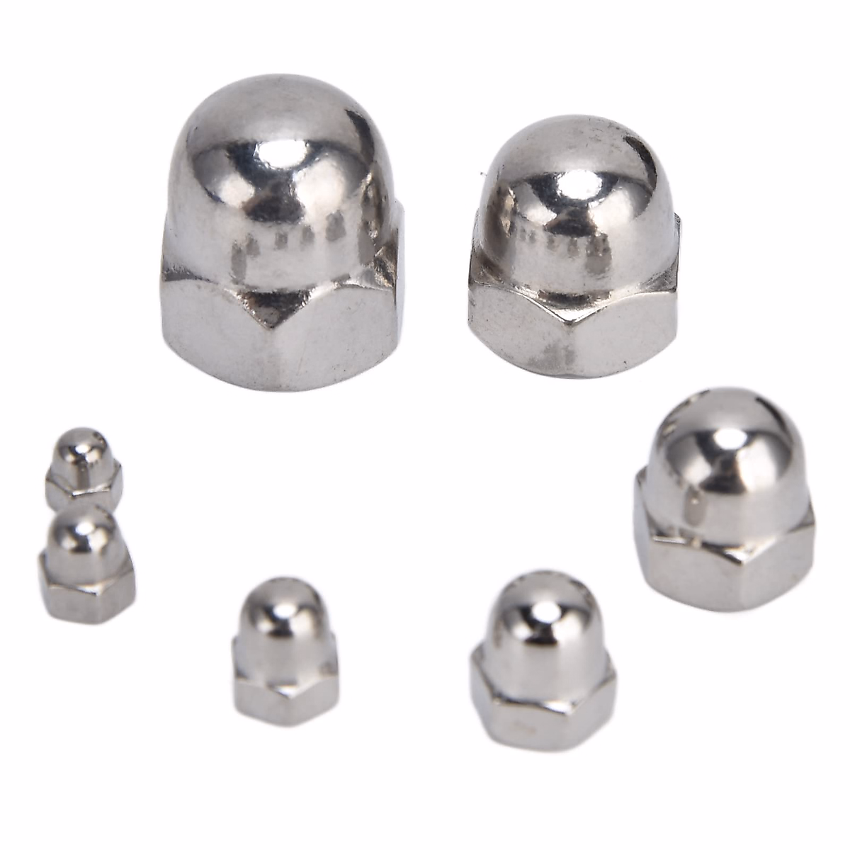Acorn Cap Nuts, 304 Stainless Steel Acorn Hex Cap Nuts Locknuts for Industrial Machinery