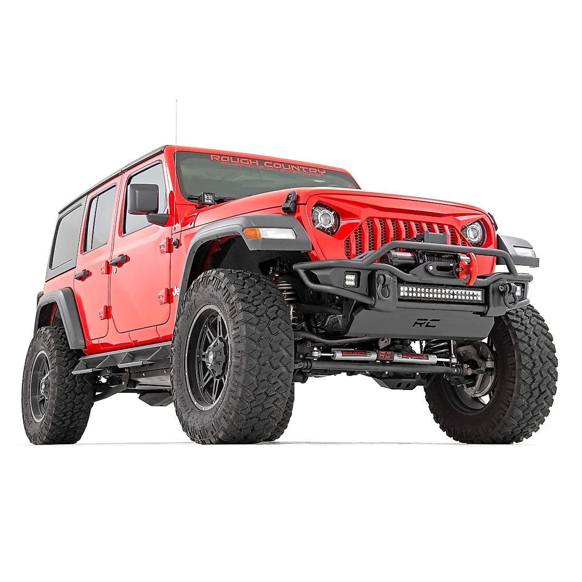 Rough Country Tubular Front Bumper for 07-24 Jeep Gladiator JT/JK & JL - 10647