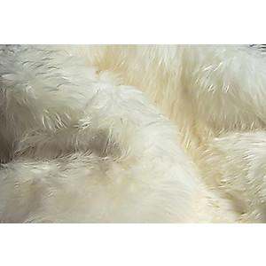 Natural Sheepskin Rug with Thick and Lush 2.5 Inch Pile | Fluffy, Hypoallergenic Sheep Fur Rug with Anti-Skid Back | 2 x 3 ft Small Sheepskin Wool Area Rugs, Natural