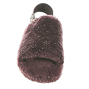 UGG Women's Fluff Yeah Metallic Sparkle Slipper, BURNT CEDAR, 5