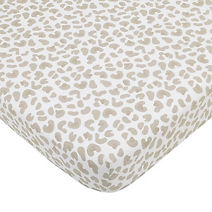 NoJo Jungle Gym 4 Piece Nursery Crib Bedding Set - Grey, Brown and Green Comforter, 100% Cotton Fitted Crib Sheet, Crib Skirt, and Storage