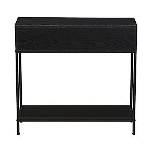 Household Essentials Black Oak Bungalow Console Table