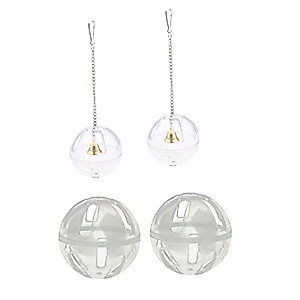 PETSOLA Parrot Foraging Ball Acrylic Growth Training Feeder Toys for Parrot Budgie Parakeet Cockatiel Etc, Type 1