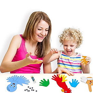 DISHIDIANZI Art and Crafts Kit for Children and Preschool Children, Simple Handicrafts for Children Aged 3-5 Years - Animal Craft Set Includes Supplies and Instructions