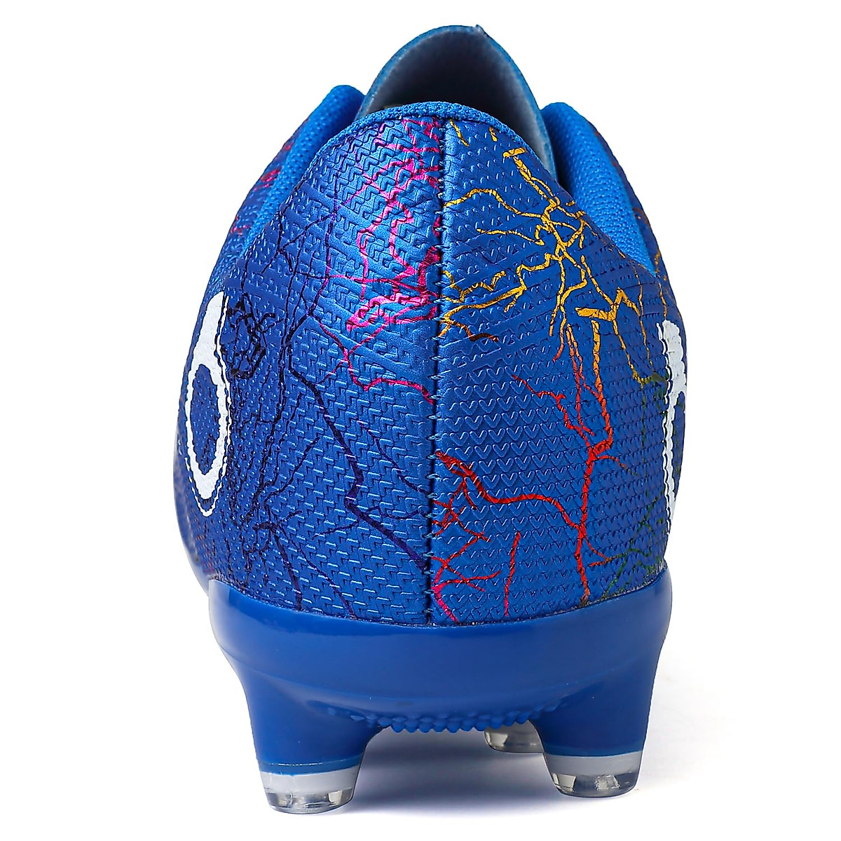 Beyondjuff Boys' Soccer Shoes Kids Firm Ground Soccer Cleats Girls Turf Shoes Outdoor Trainning Shoes Football Shoes Blue Big Kid 6US