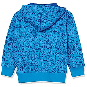 Nickelodeon Boys' Blue's Clues & You Toddler All Over Print Zip Up Fleece Hoodie, Royal, 3T