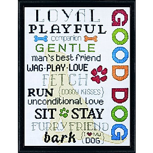 Tobin Good Dog, 9'' x 12' Counted Cross Stitch Kit, Multicolor