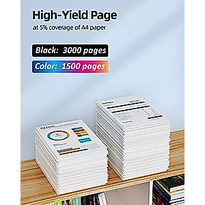 LC3037 BK/C/M/Y Ink Cartridges,High Yield,4 Pack,Replacement for Brother LC3037 XXL, Work with Brother MFC-J5945DW MFC-J6945DW MFC-J5845DWXL MFC-J6545DWXL Printer,LC3037BK, LC3039BK, LC3039