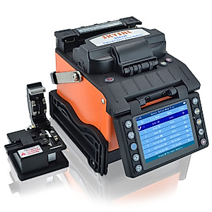 SKYSHL Fusion Splicer With 8PCS Electrodes Fiber Cleaver Tool Kit Automatic Focus SM MM DS NZDS Core Alignment Optical Fiber Splicing Welding Machine (SS413F-411)