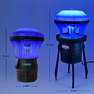 Catchmaster Luma Flying Insect & Mosquito Trap, XL 1 Acre Yard Protection, Silent UV Lamp Fly Traps Outdoor for Home, Indoor Mosquito Killer & Gnat Trap, Electric LED Light Bug Catcher & Fly Fan