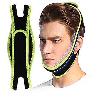 Face Slimming Strap Face Lifting Belt For Men, V Shaped Slimming Facial Strap, Anti-Wrinkle Anti Aging Face Lifting Firming Strap,Double Chin Removal Polyurethane Fibre Face Lifting Band For Men