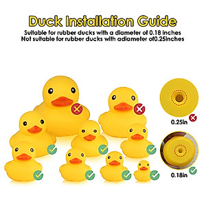 50Pcs Duck Plug - Rubber Duck Mount,Flock Locker Rubber Duck Holder for Jeep Dash and Fixed Display,Gift for Jeep Lover（Excluding Rubber Duck） Double-Sided Stickers Inside
