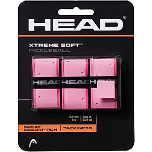 HEAD Extremesoft Pickleball Paddle Overgrip - Tacky Paddle Grip Tape - Pink