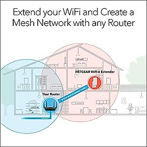 NETGEAR AX1600 4-Stream WiFi Mesh Extender (EAX12) (Renewed)