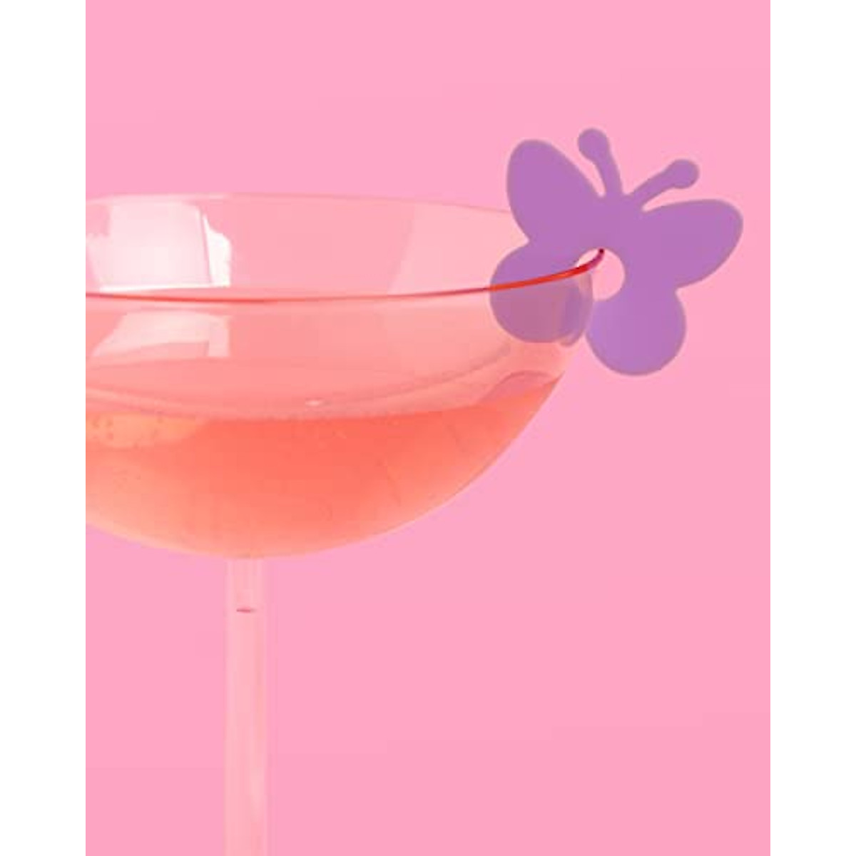 xo, Fetti Butterfly + Flower Drink Markers Set - 16 ct | Pastel Bday Decorations, Bachelorette Party, Bridal + Baby Shower, Groovy, 70s