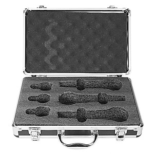 Rockville RMC-3PK 3 Pack Metal Wired Vocal/Instrument/DJ Microphones+Metal Case, Black