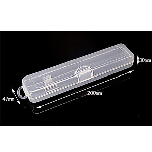 UUYYEO 2 Pcs Travel Portable Toothbrush Storage Case Plastic Dust-Proof Toothbrush Container Toothpaste Box Holder