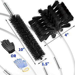 Holikme 50 Feet Dryer Vent Cleaner Kit Lint Remover Flexible Dryer Vent Cleaning Brush Extends Up to 50 Feet