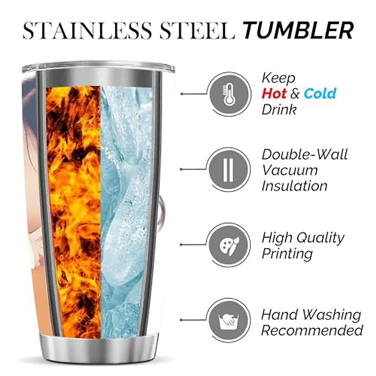 FOCIUZTA 20oz Whimsical Family Tumbler with lid, Travel Coffee Cup, Ideal for Easter, Mother Day, and birthday gifts