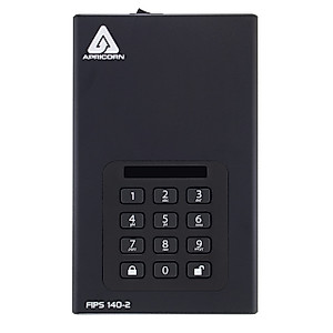Apricorn 16TB Aegis Desktop Padlock FIPS 140-2 Validated 256-Bit Encrypted Hard Drive (ADT-3PL256F-16TB)