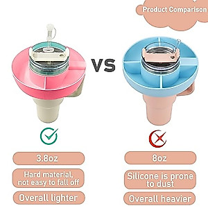 Snack Ring for Stanley Cup 40 oz with Handle, Snack Container for Stanley Tumbler 40 oz, 4 Compartment Reusable Snack Platters for Stanley Quencher Adventure