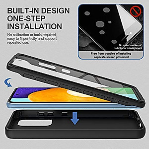 UNPEY Case for Samsung Galaxy A52 5G, Galaxy A52 Case with Built in Screen Protector, Full Body Shockproof Phone Case Rugged Protective Cover for Samsung Galaxy A52 5G / A52 4G (Black)