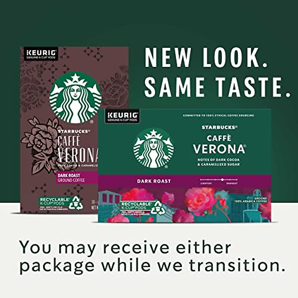 Starbucks K-Cup Coffee Pods—Medium & Dark Roast Variety Pack for Keurig Brewers—100% Arabica—6 boxes (60 pods total)