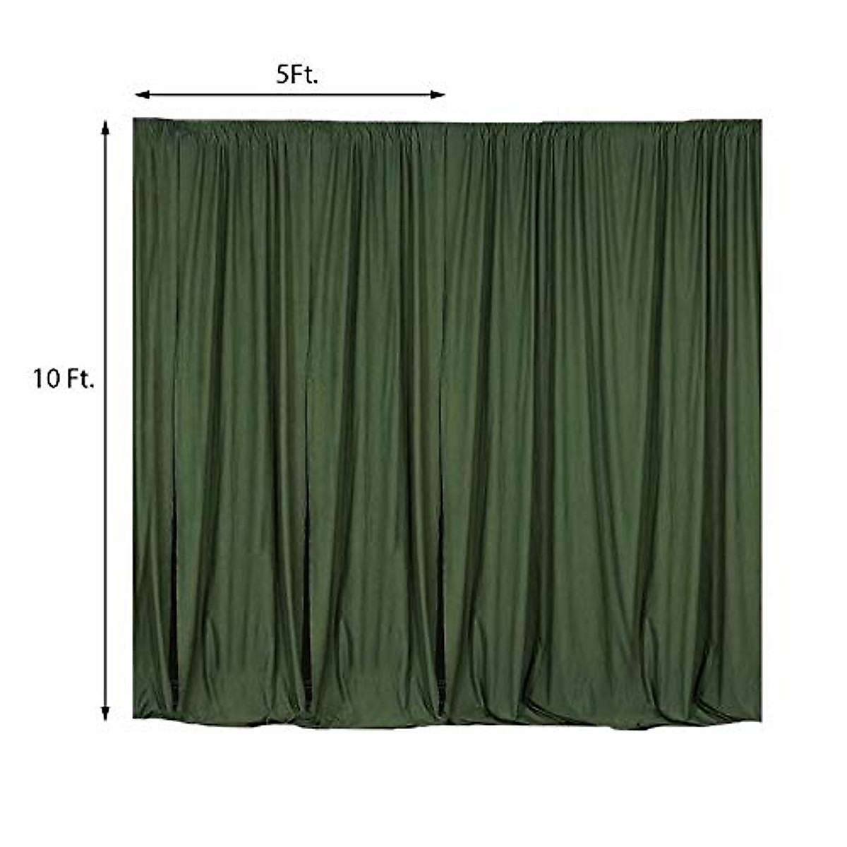 BalsaCircle 10 ft x 10 ft Willow Green Polyester Photography Backdrop Drapes Curtains Panels - Wedding Decorations Home Party Reception Supplies