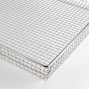 Air Fryer Basket, Compatible for Cuisinart TOA-60 Serie/TOA-65 Air Fryer, 304 Food-Grade Stainless Steel Wire Rack, Cooking and Baking for Convection Toaster Oven