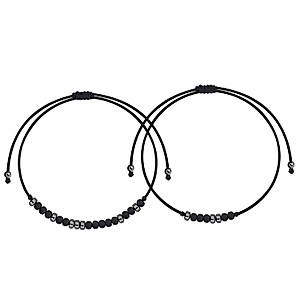 LQRI Dad and Daughter Matching Morse Code Bracelets Father Daughter Gift The Love Between A Father and Daughter Is Forever (Dad and Daughter)