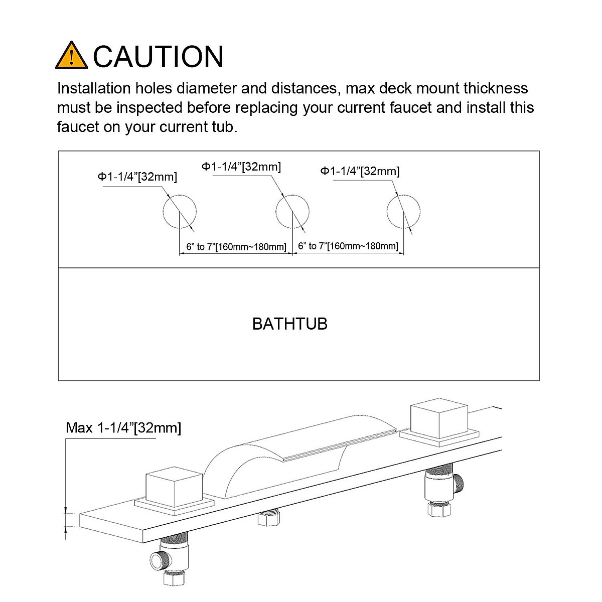 sumerain Roman Tub Faucets Brushed Nickel,Waterfall Spout for High Flow Rate,Include Valve and Trim Set