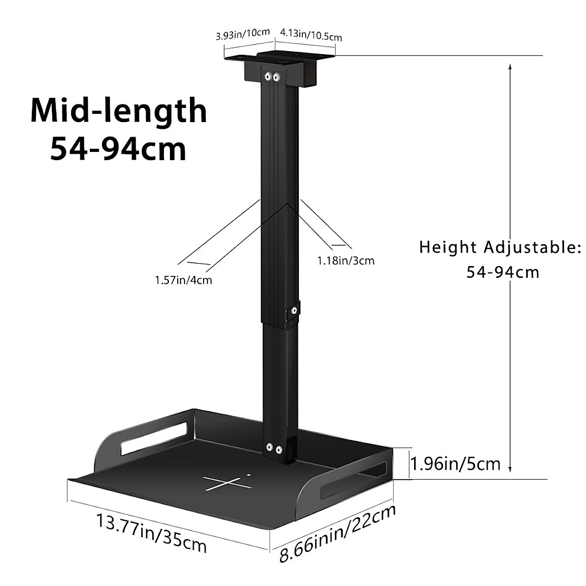UineHiot Projector Ceiling Mount, Adjustable Height, Aluminum Alloy Material, Compatible with Epson/Emerson/BenQ/Fangor/Vankyo/Acer/Artlii/Optoma Projectors, Easy Installation