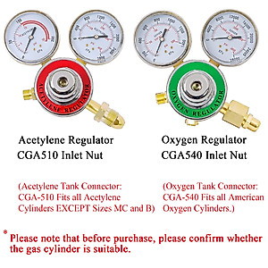 AWLOLWA Oxygen & Acetylene Gas Cutting Torch and Welding Kit Medium Duty Cutting Torch and Welding Kit (Black)