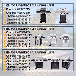 Grill Replacement Parts for Charbroil 2 Burner 463625217 463625219 463673517 463673519 463673019 Grill,17.75 Inch Burner Parts for Char-Broil 2 Burner Grill,Heat Plate for Charbroil 463625217 Grill
