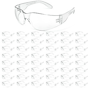 TICONN 3 Clear Safety Glasses for Men, Safety Goggles with Scratch Impact Resistant Meets ANSI Z87.1 Standard (3 Pack)