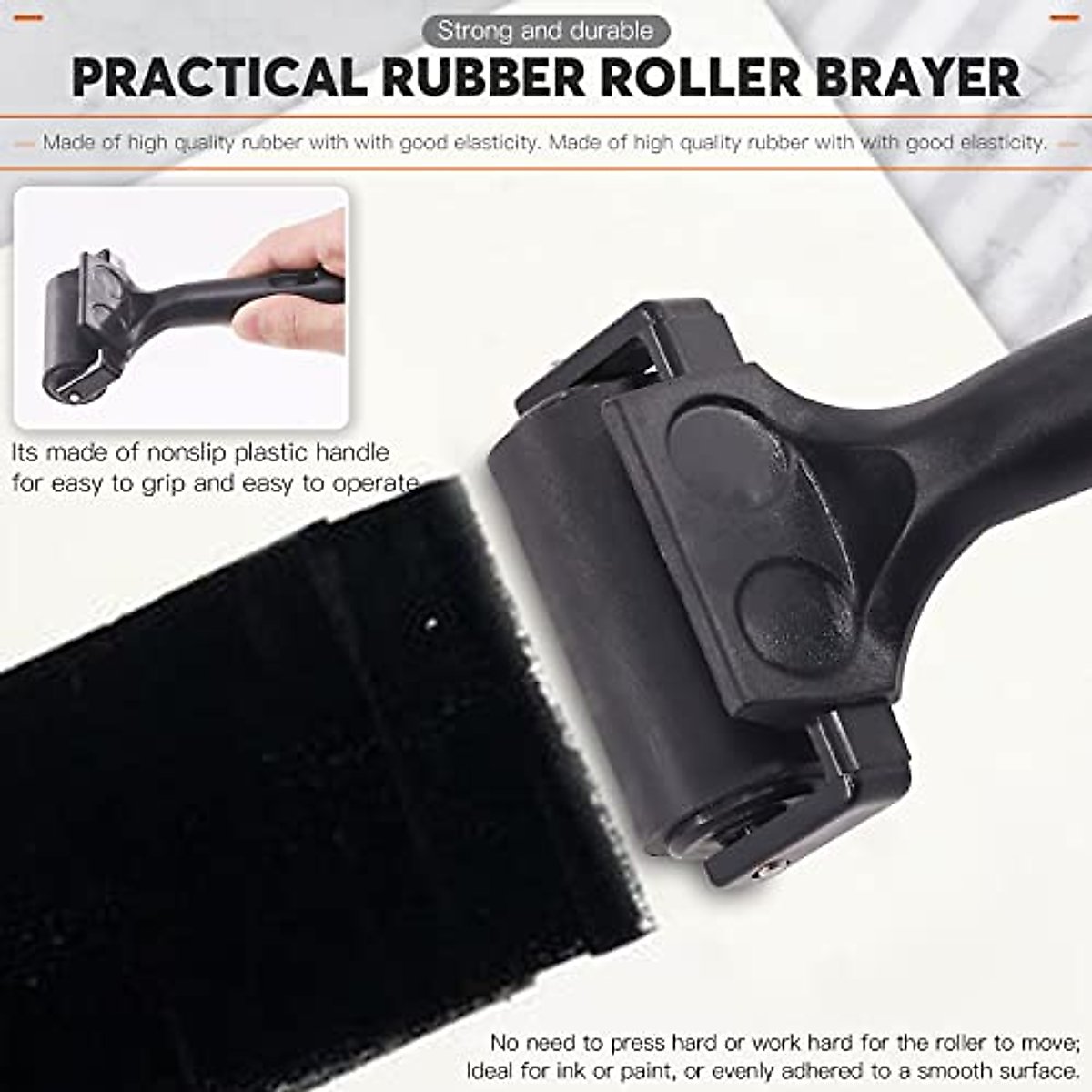 Rustark 12Pcs Rubber Stamp Making Kit with Stamp Block, Rubber Brayer Roller,Rubber and Wood Carving Cutting Tool, Block Printing Starter Tool Kit for Inking Blocks Carving and Printmaking