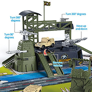 LOVE LIFE 62 Pieces Military Base Set Army Men Toy Mini Action Figures Playset with Vehicles,Soldiers and Play Map Birthday Gifts for 3 4 5 6 7 8 Year Old Boys Girls Kids