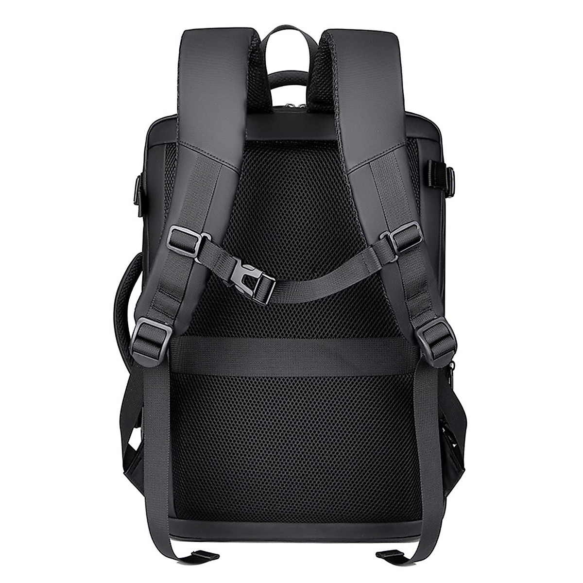 Elsegood Hard Shell Anti Theft Backpack for Men 35L Expandable Waterproof Computer Bag with USB Port & Wet Pocket,Gaming Travel Business Carry On Luggage Backpack fit 15.6/16/17 Inch Laptop,Black