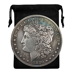 Kocreat Copy 1880-Morgan Dollar Plating Silver Coin-Replica U.S Old Original Pre Morgan Souvenir Coin Lucky Coin Hobby Collection