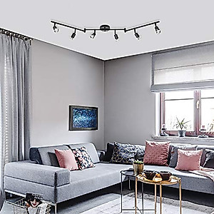 Globe Electric 59693 Payton 6 Foldable Track Lighting Painted, Matte Black