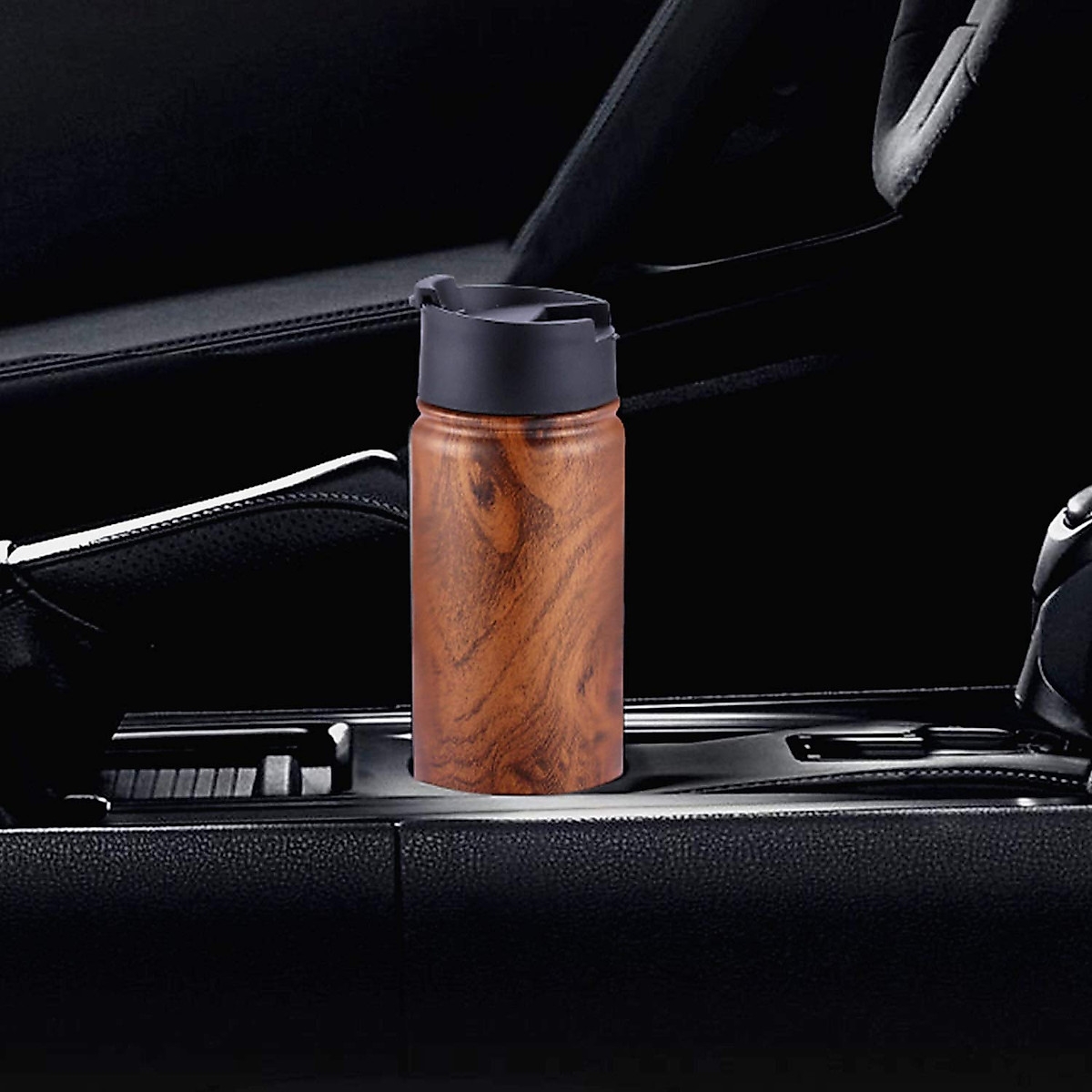 Sivaphe Tea Infuser Bottle With Removable Loose Leaf Tea Strainer, 18/8 Stainless Steel Insulated Travel Tea Tumbler Festival Gift(Wood Grain)