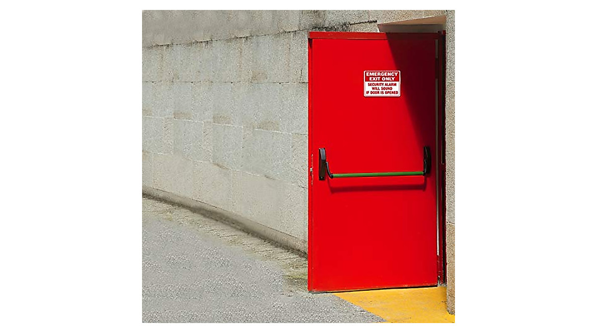 Emergency Exit Only Sticker - 2 Pack Reflective Decals
