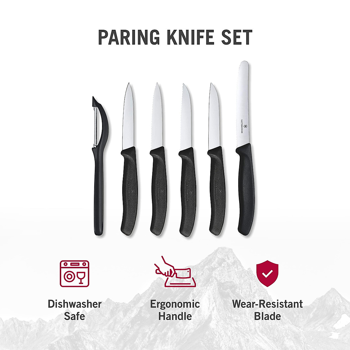 Swiss Classic Paring Knife Set, 6-Piece