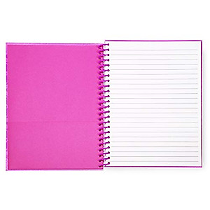 Kate Spade New York Mini Spiral Notebook, 8.25" x 6.75" Journal Notebook with 112 Lined Pages, Neon Pink