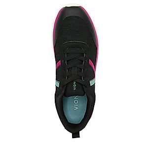 Vionic Women's Vortex Jolisa Lace Up Knit Athletic Shoes - Ladies Supportive Walking Sneakers That Include Three-Zone Comfort with Orthotic Insole Arch Support, Black 9 Medium