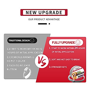 Flea and Tick Collar for Dogs, Flea and Tick Prevention for Dog, 27 Inch, 8 Month Protection, 1 Pack