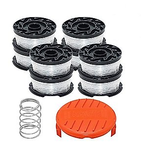 AF 100 Spool fit for Black and Decker Trimmer Line Replacement Spool AF 100,GH900 GH600 GH610,0.065" 30ft AF-100 Spool Refills Replacement RC-100-P Spools Caps&Springs,8 Spools+1 Cap+1 Spring