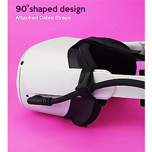 Link Cable for Oculus Quest 2, Virtual Reality Headset Cable for Oculus Quest 2, Steam VR, Fast Charing High Speed PC Data Transfer USB 3.0 to USB C - 10FT (3M)