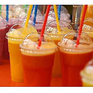 [400 Pcs] Colorful Individually Wrapped Disposable Plastic Straws(7.5" longX0.23" diameter)